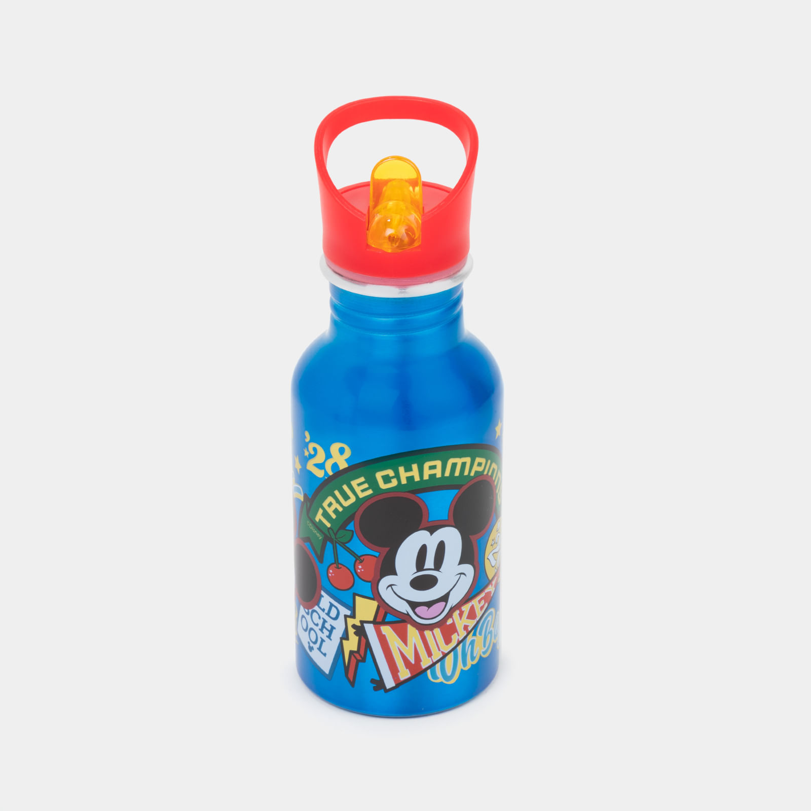 Botella de 545 ml aluminio con pitillo Mickey