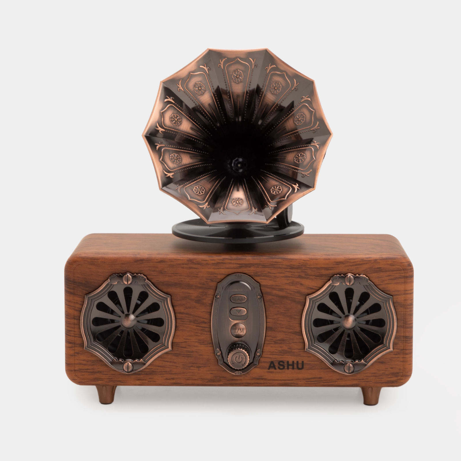 Parlante retro con Bluetooth AS36 de 2x5 W RMS