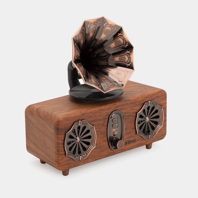 Parlante retro con Bluetooth AS36 de 2x5 W RMS