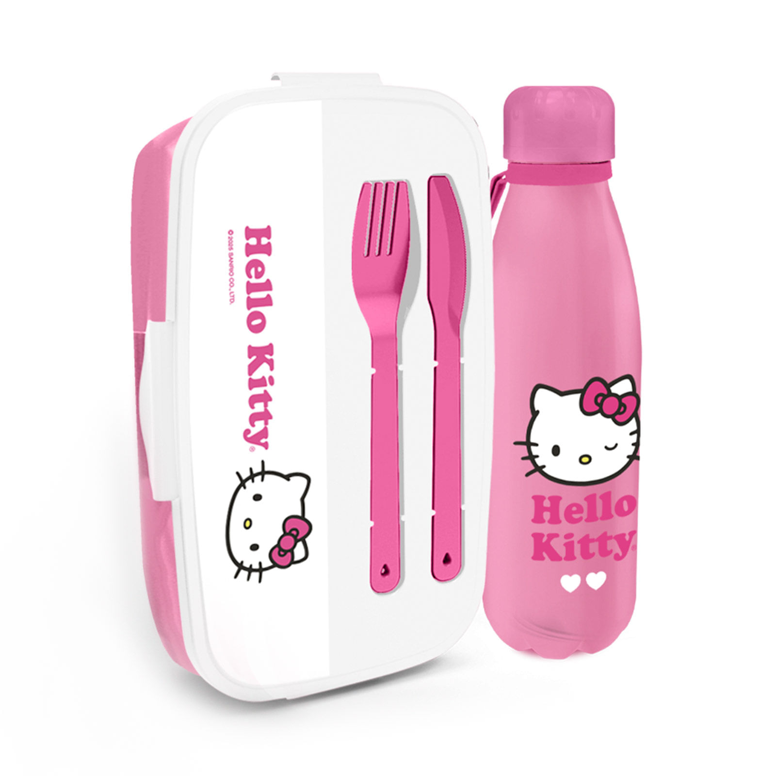 Set recipiente + botella de 568 ml hello kitty